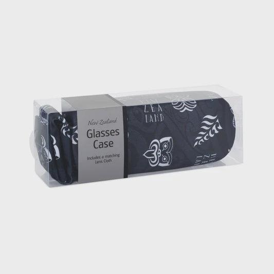 Glasses Case Silver Fern Teko Black – gecko in the village