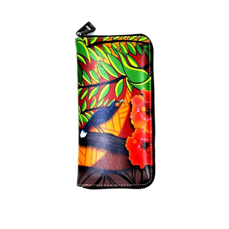 Huia Long Wallet – gecko in the village