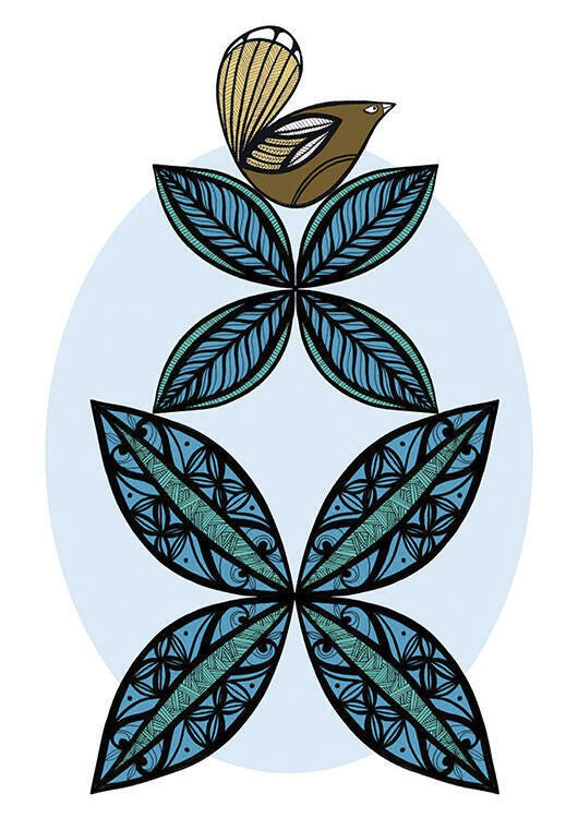 Box Frame - Tapa Fantails 3 – gecko in the village