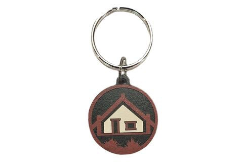 Kiwi AS Whare Key Ring – gecko in the village