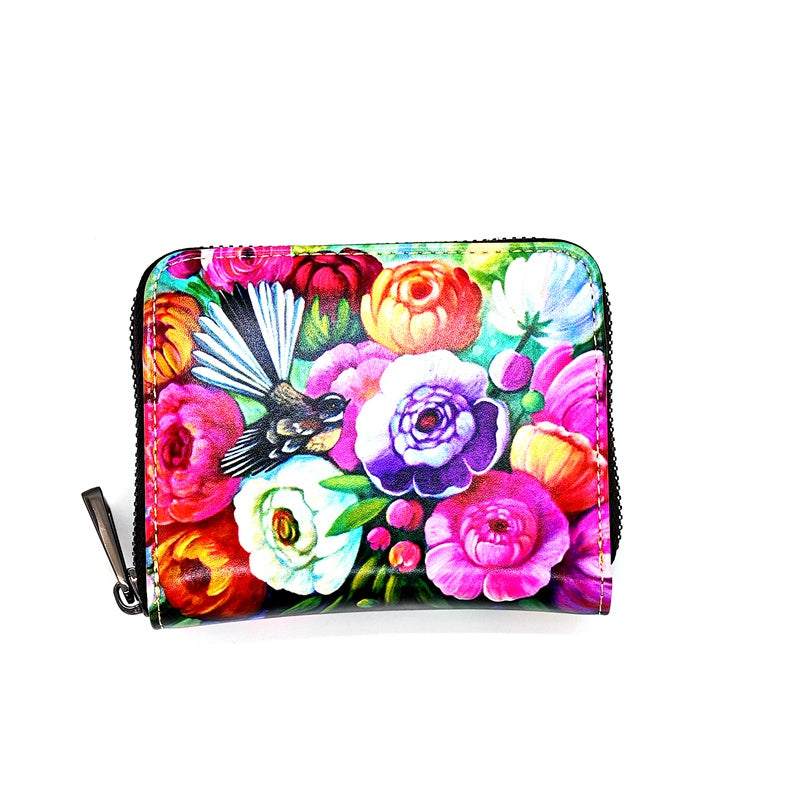 Small Wallet - Pink Fantail – gecko in the village