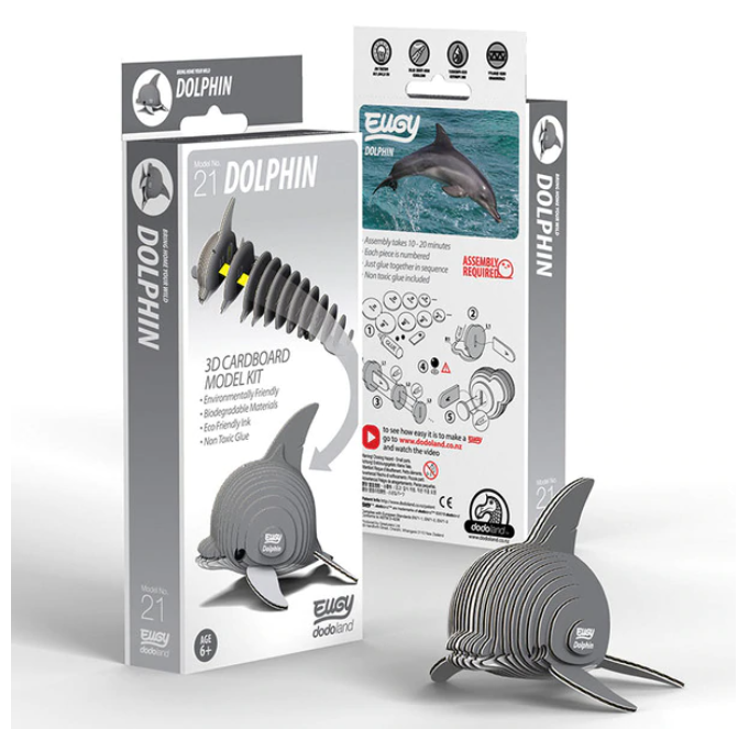 3D Cardboard Kit Set - Dolphin – gecko in the village