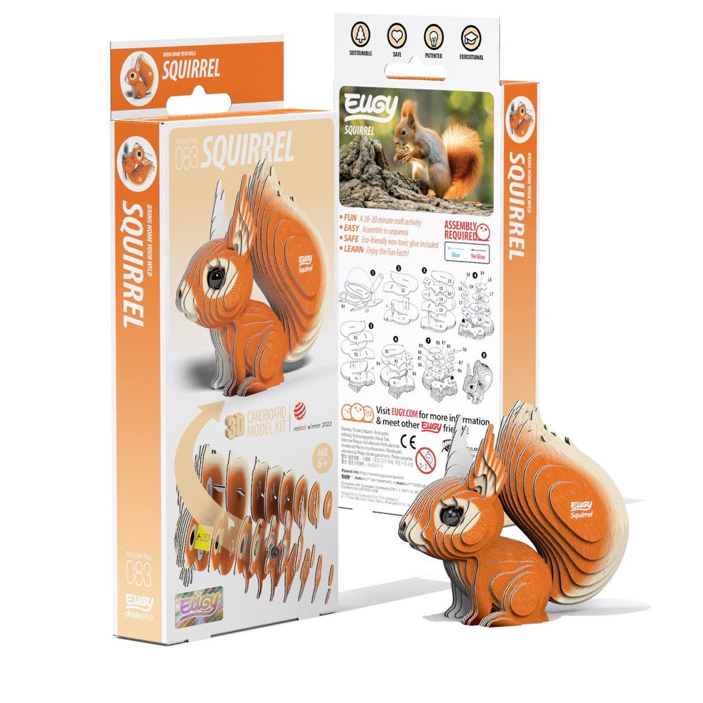 3D Cardboard Kit Set - Squirrel – gecko in the village