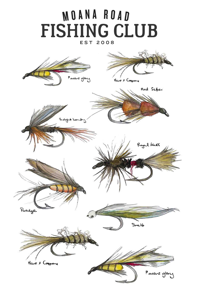 Tea Towel - Fly Fishing – gecko in the village