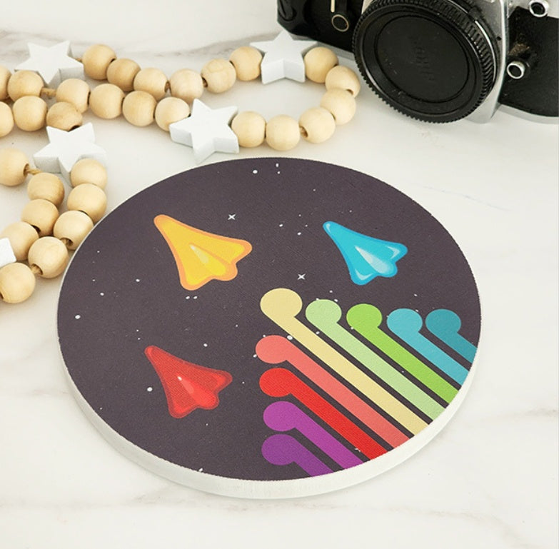 Canvas Circle: Jet Planes+Koru – gecko in the village