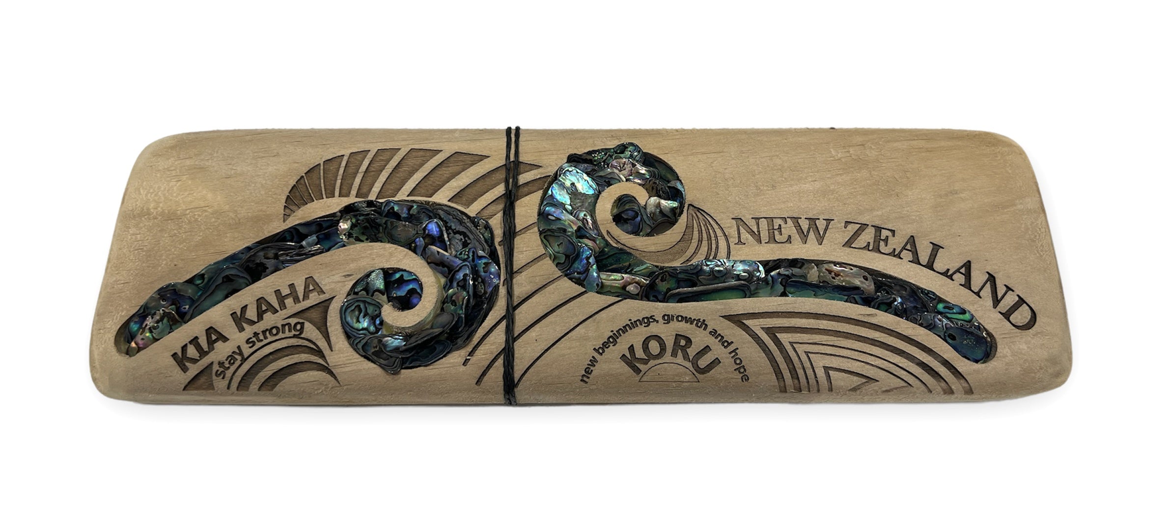 Recyclewood Wall Art - Shell Pieces Paua Koru – gecko in the village