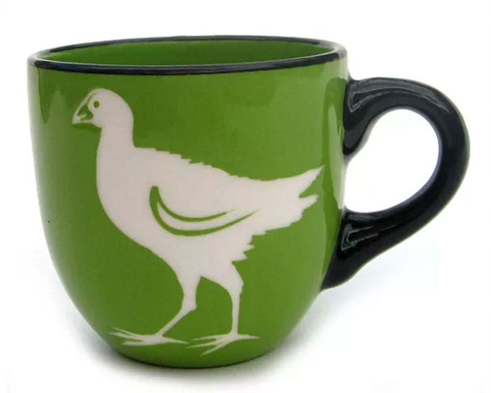 Green Pukeko Ceramic Mug – gecko in the village